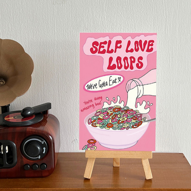 20/15pcs Cartoon Girls Printed Postcard Dopamine Color Wall Cards Cute ...