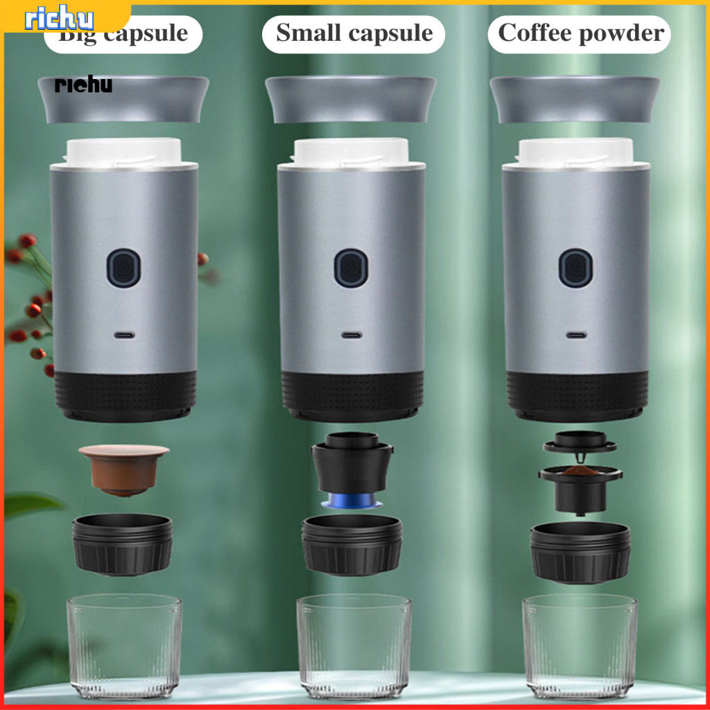 [richu] Portable Capsule Coffee Machine Quick Heat Coffee Maker ...