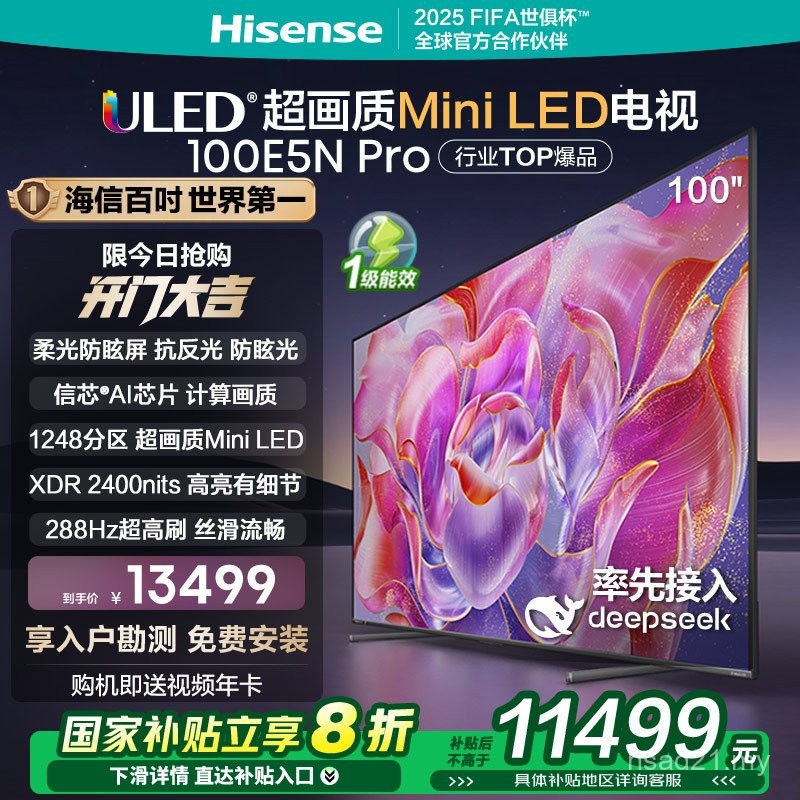 Haixin 100E5N Pro 100-inch Mini LED DeepSeek AI TV for Old New Subsidy | Shopee Malaysia