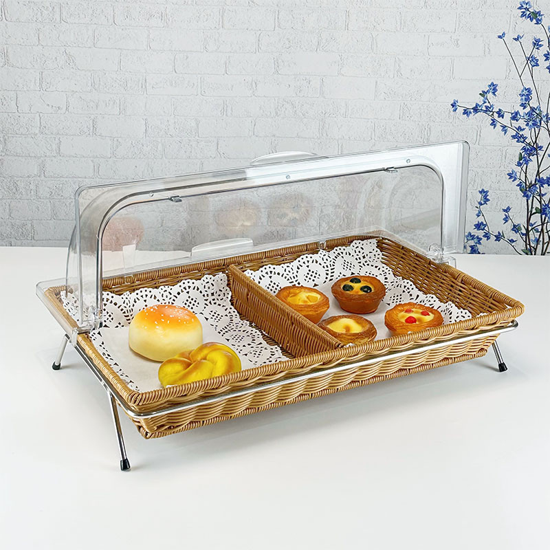 Dulang Paparan Makanan Komer Bakul Roti dengan Penutup Tiruan Kek ...