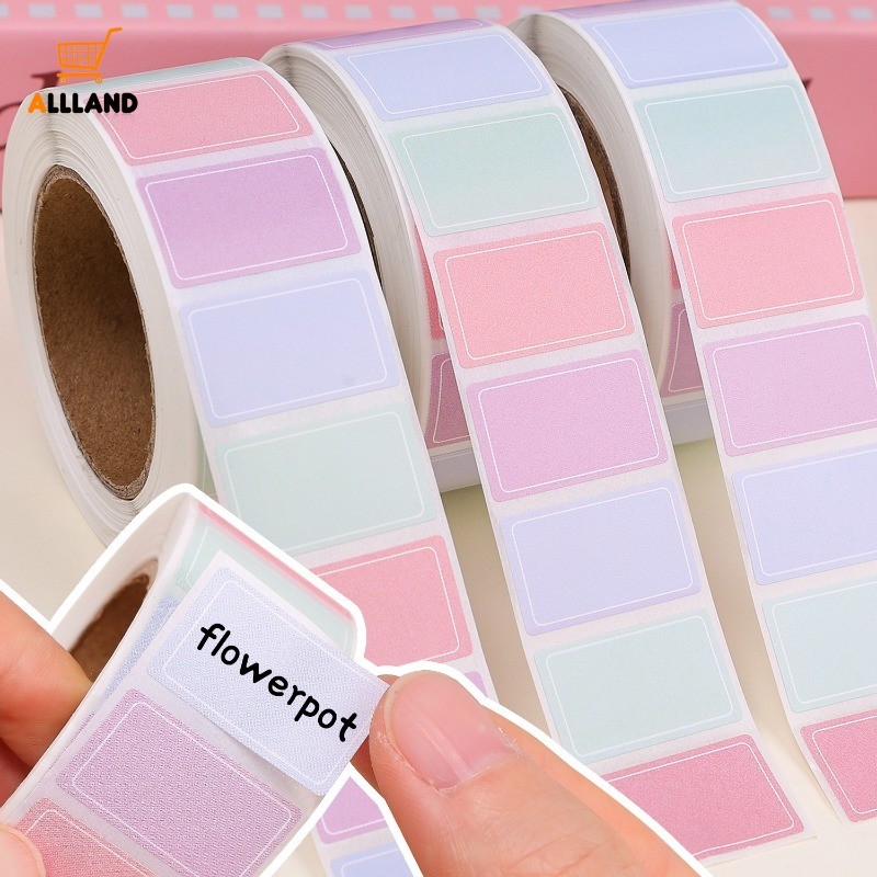 800 Pcs/Roll Colorful Label Stickers - Writable Self Adhesive Blank ...
