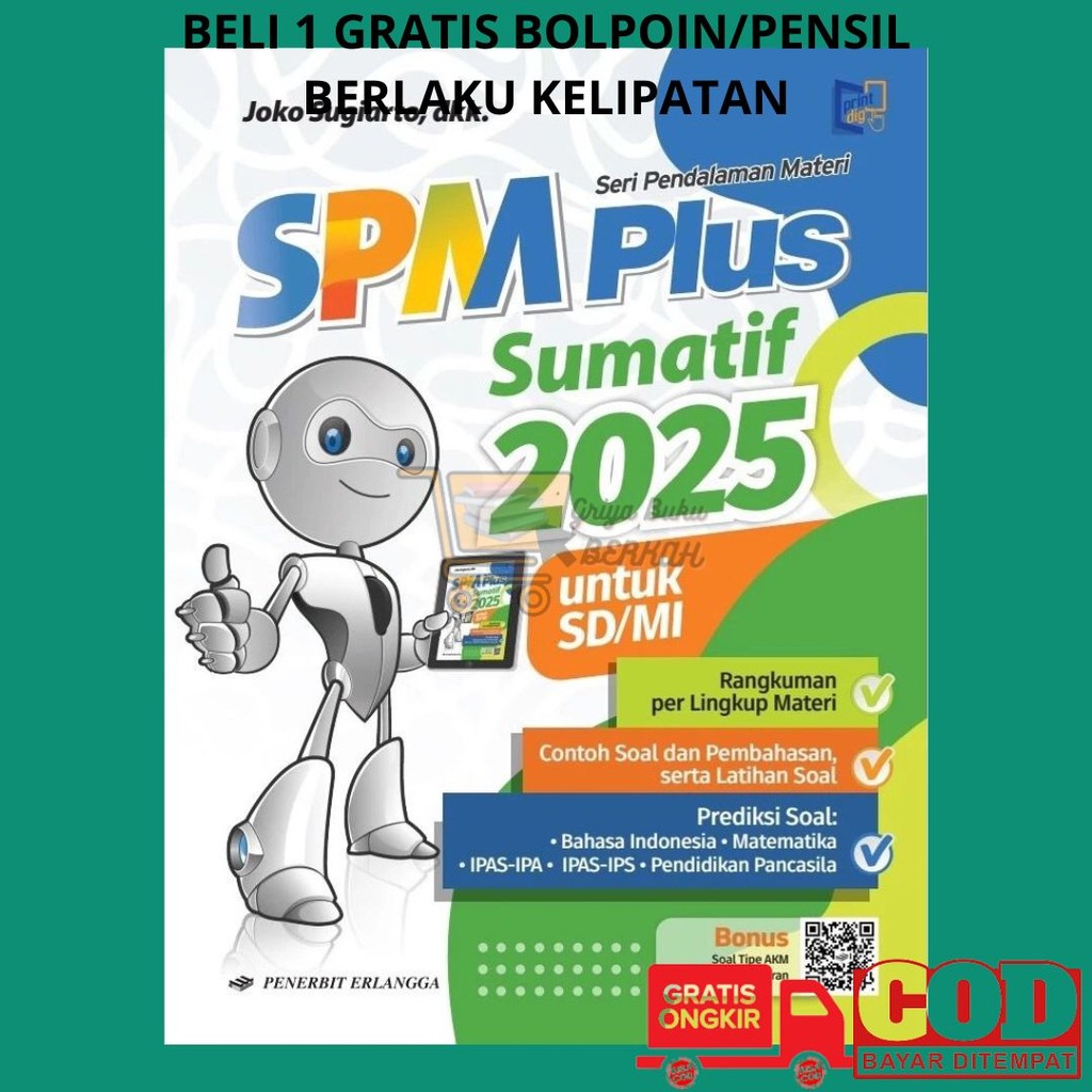Original SPM plus 2025 sumative sd mi book published by erlangga plus answer key and pdf ...