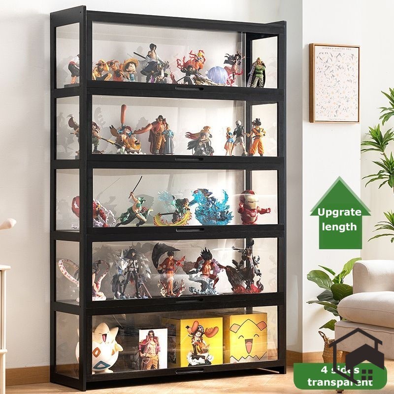 Acrylic Figure Display Cabinet L100/110cm Handmade Display Rack Black ...