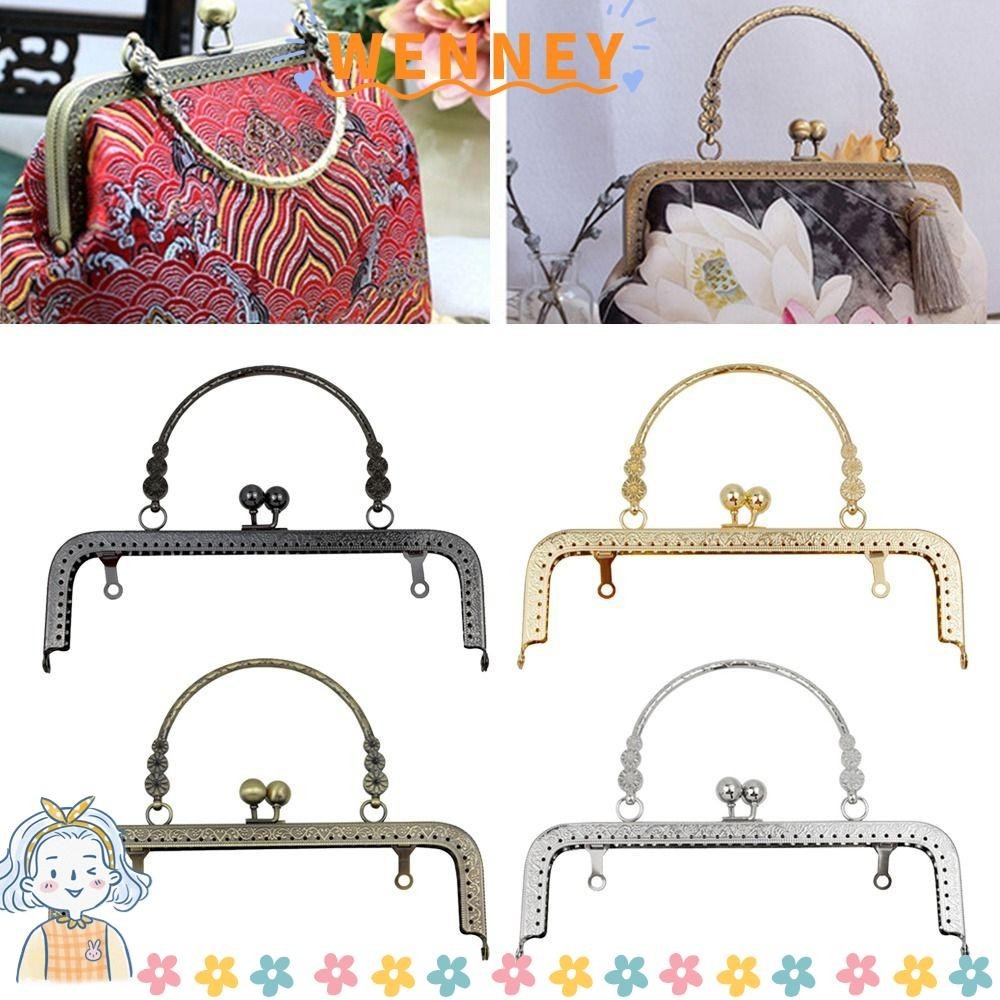 WENNEY Purse Clasp Frame, Metal Bag Hardware Purse Frame Kiss Clasp ...