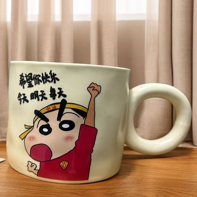 【Ready Stock】Crayon Shin Chan Cup Cartoon Cute Transparent Water Cup ...