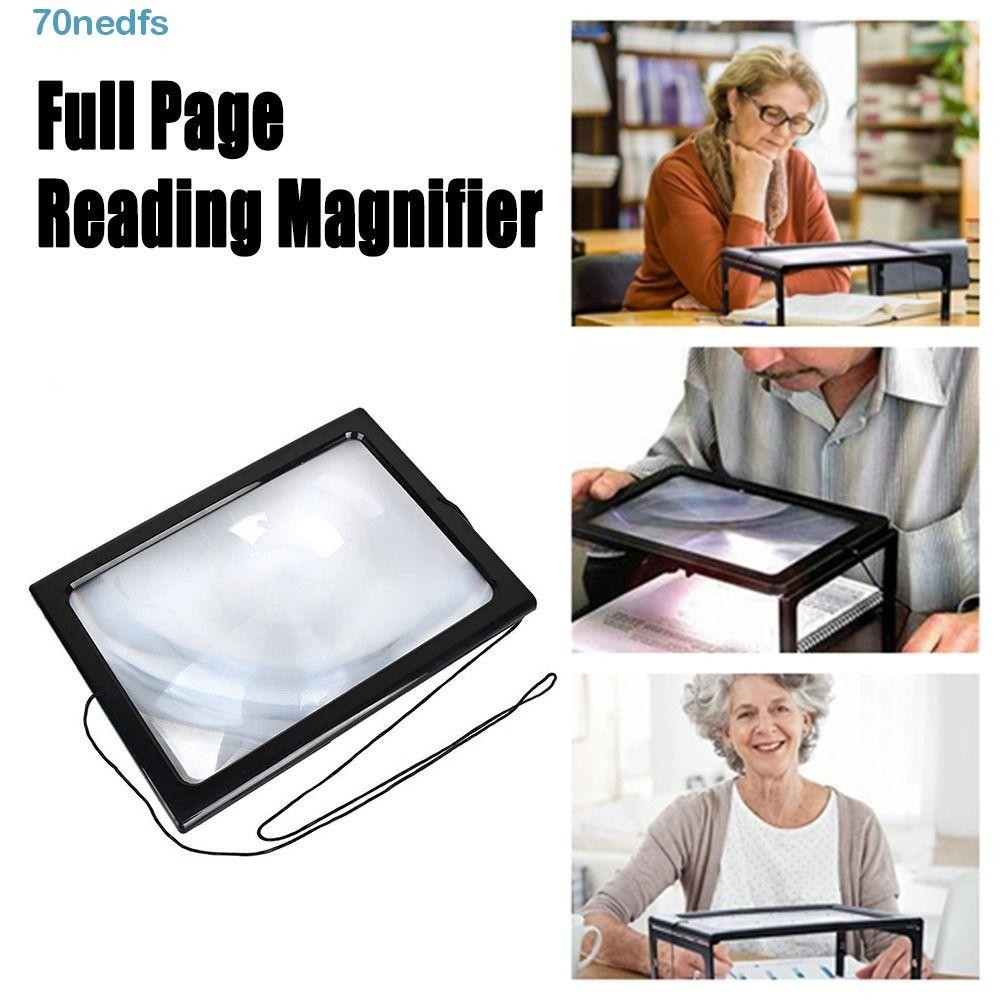 NEDFS Lighted Magnifying Glass, A4 Size Rectangular 3X Magnifying Glass ...