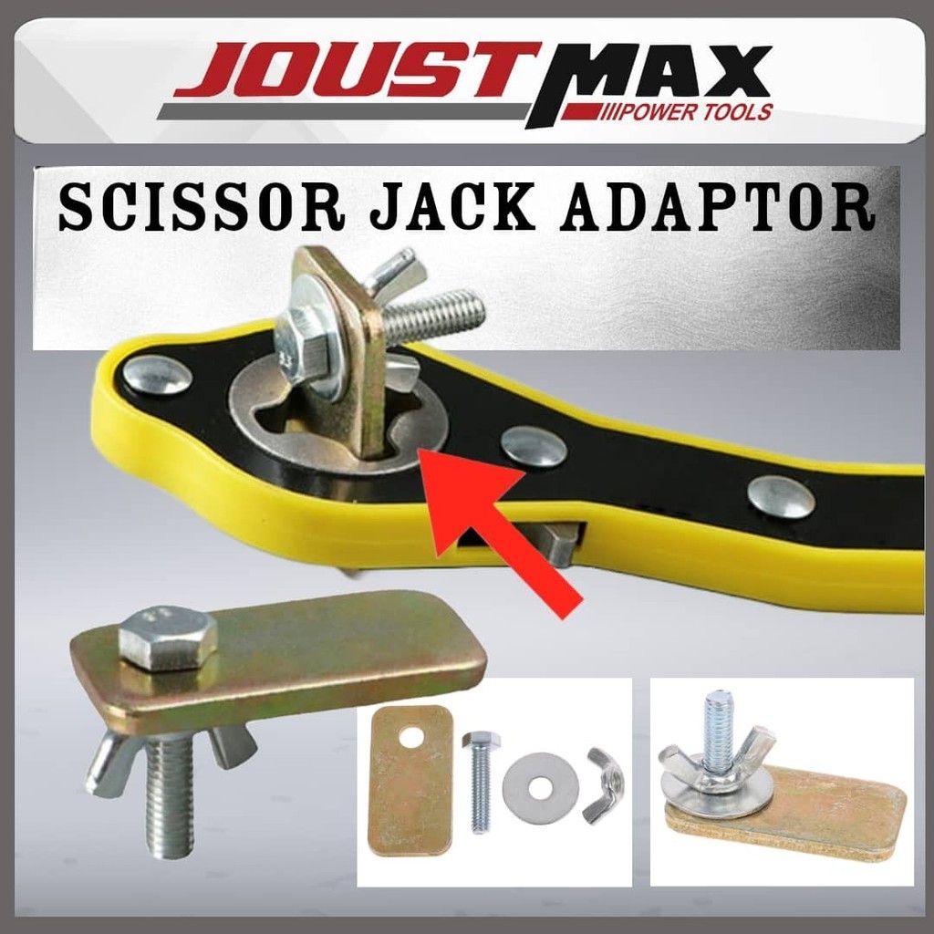Car Scissor Jack Adaptor Wrench Ratchet Adapter Garage Tire Handle ...