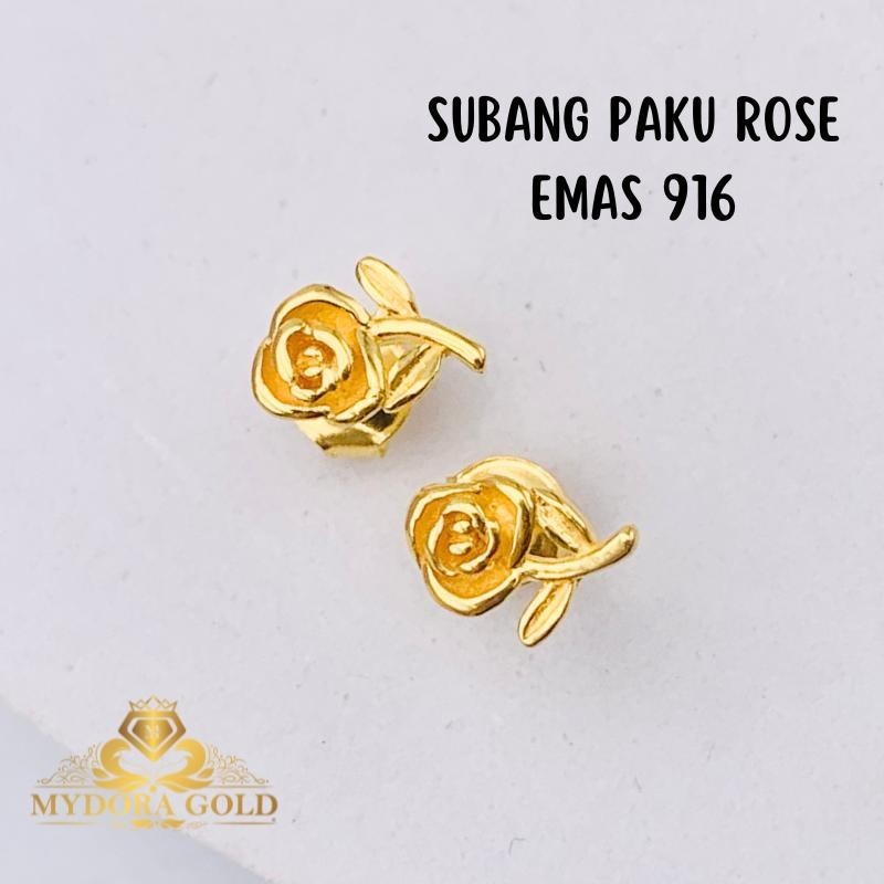 MYDORA Subang Paku Rose EMAS 916/22K | Shopee Malaysia