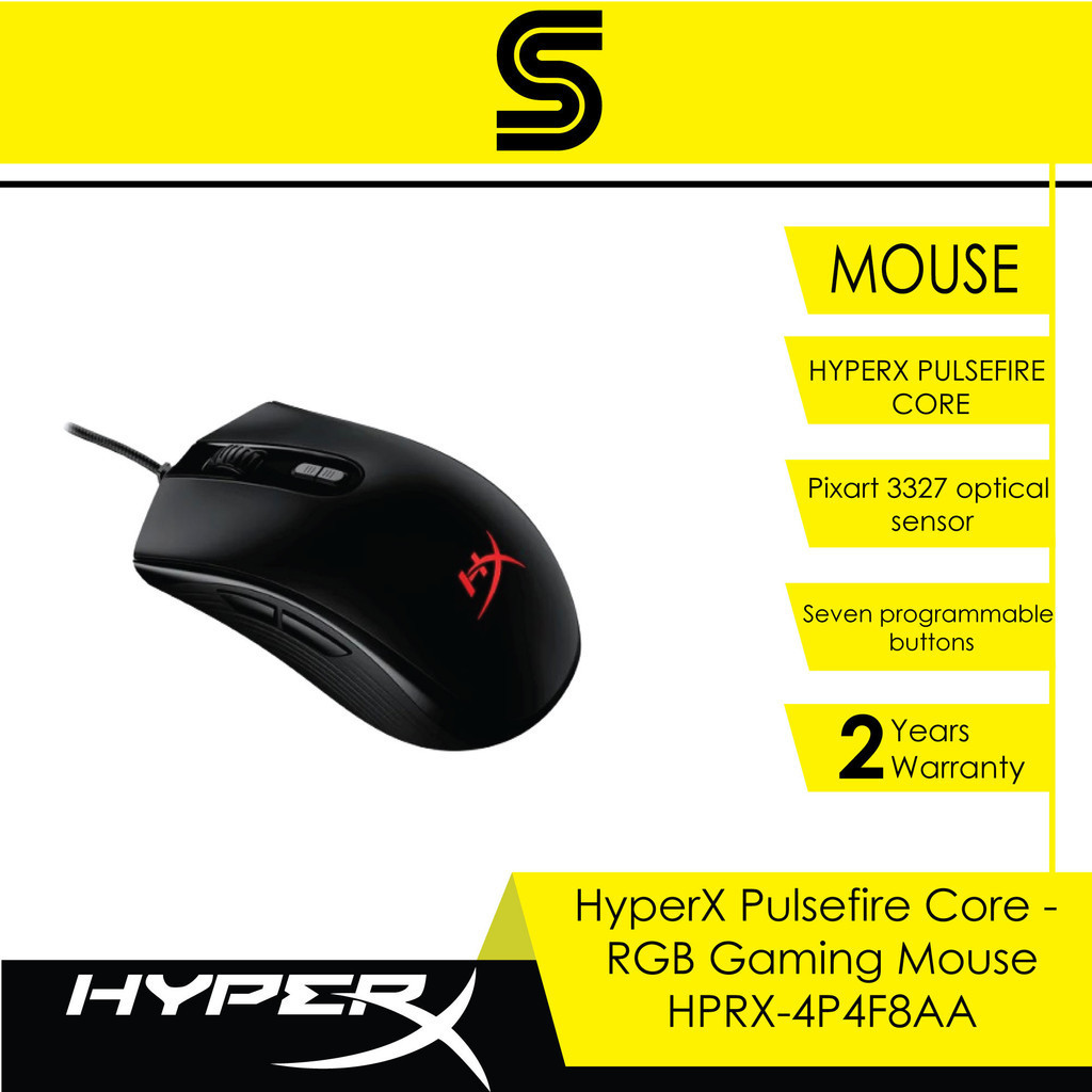 HyperX Pulsefire Core Gaming Mouse - 4P4F8AA | Shopee Malaysia