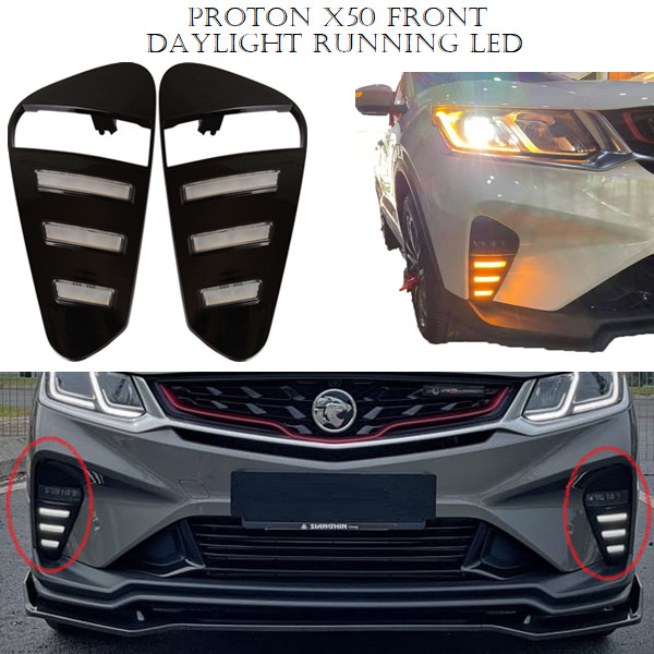 Happy PROTON X50 Front Daylight Running LED mustang reflector signal ...