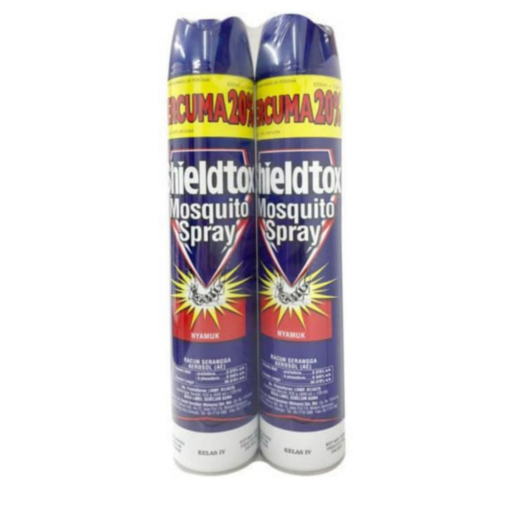 Shieldtox Mosquito Aerosol Spray 2x600ml Extra 20% | Shopee Malaysia
