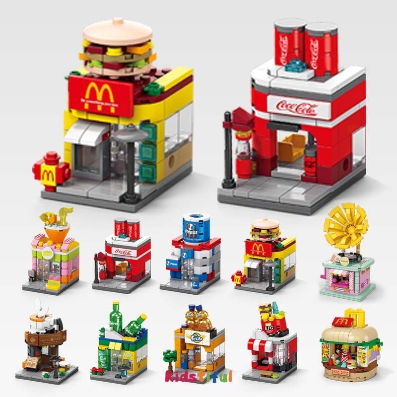 Mcdanold KFC Burger Coca-cola Pepsi Series Blocks, Lego Children's ...