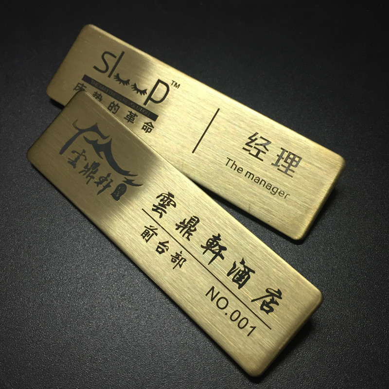 Stainless Steel Badge Customized Magnetic Name Tag Round Badge Work ...