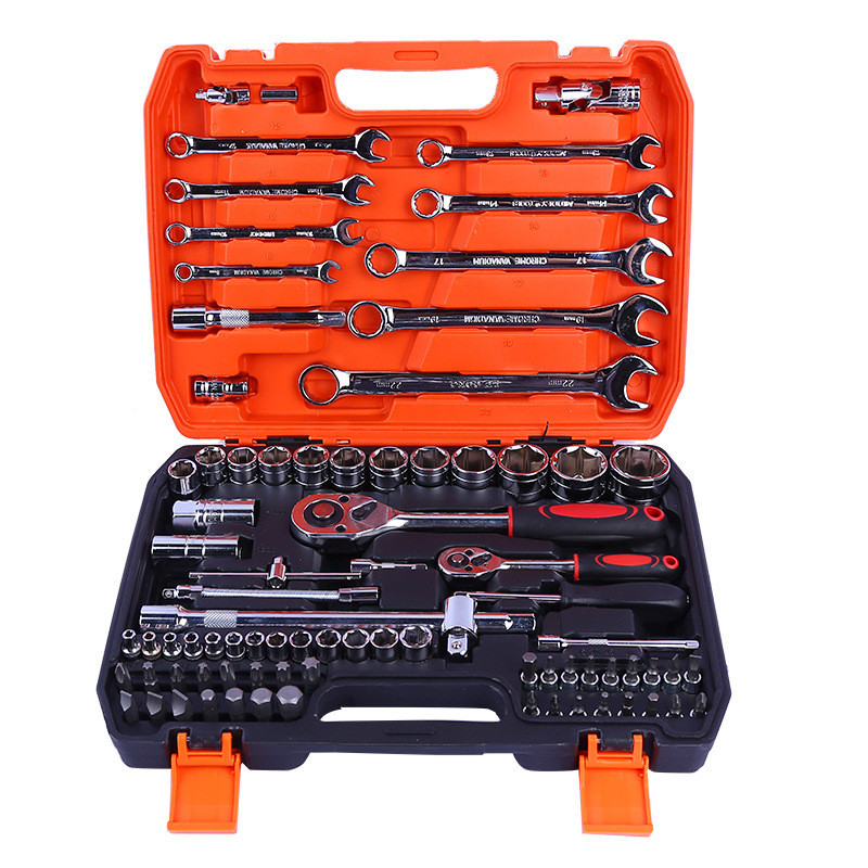 82-Piece Rubber Straight Handle 1/4 Size Block Wrench Set Hand Tool ...