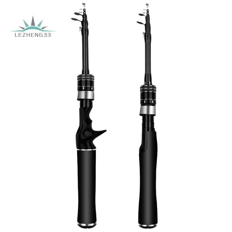 Mini Portable Carbon Telescopic Surf Rotary Fishing Rod Carbon Carp ...