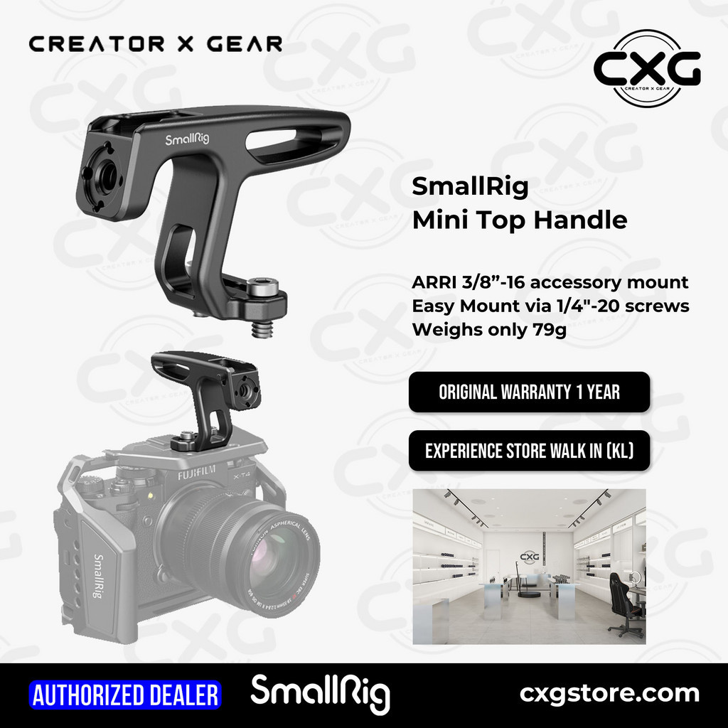 SmallRig Mini Top Handle for Light-weight Cameras (1/4”-20 Screws ...