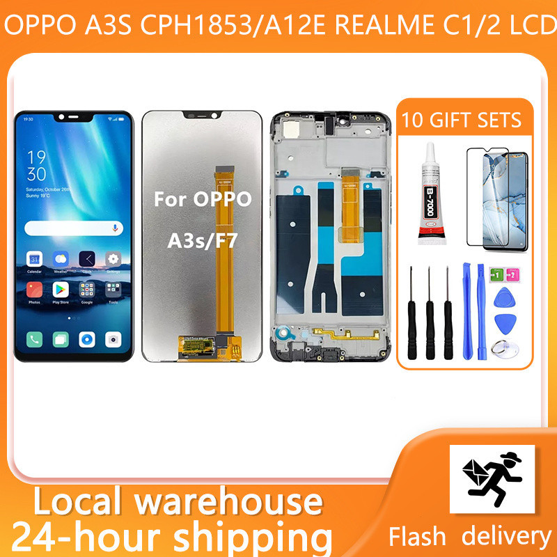 Original For OPPO A3S CPH1853 OPPO A12E Realme C1 Realme 2 LCD Display ...
