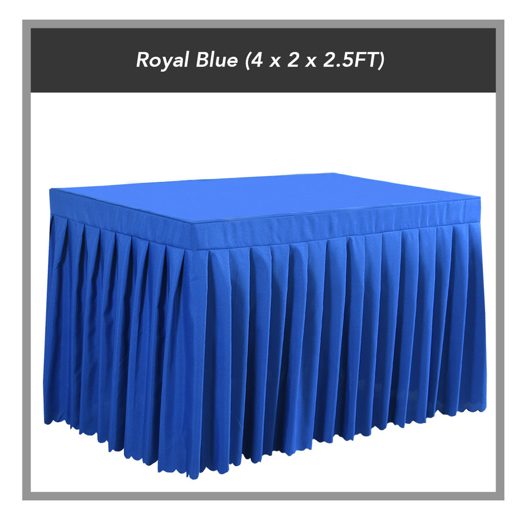 ACEVE DREAM READY STOCK 4x2.0FT Pleated Box Table Cover Skirting Meja ...
