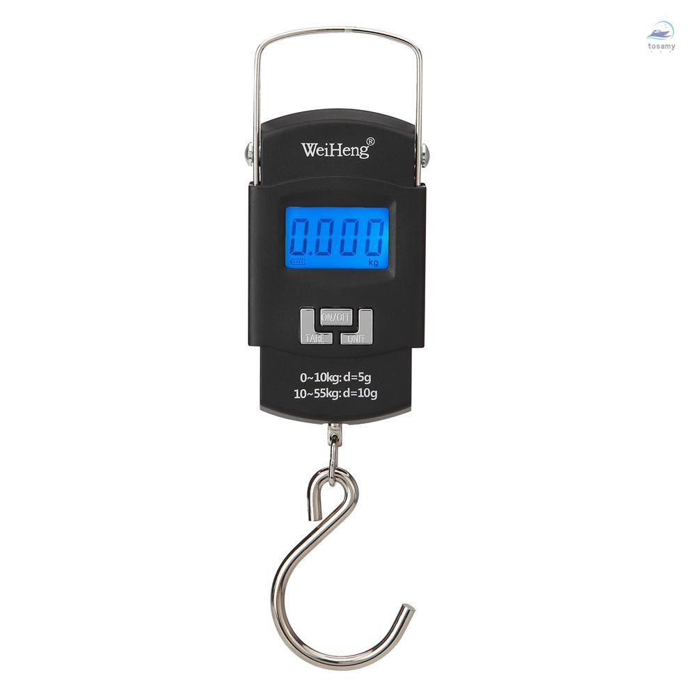 WH-A25 Rechargeable Portable Electronic Scale LCD Display Luggage Scale ...
