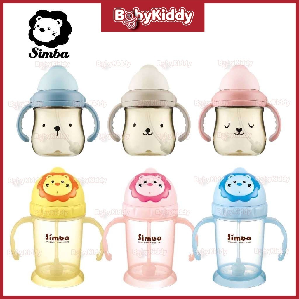 Simba Flip-It Training Cup Baby Straw Bottle (240ML) 6+ Baby Bottle ...