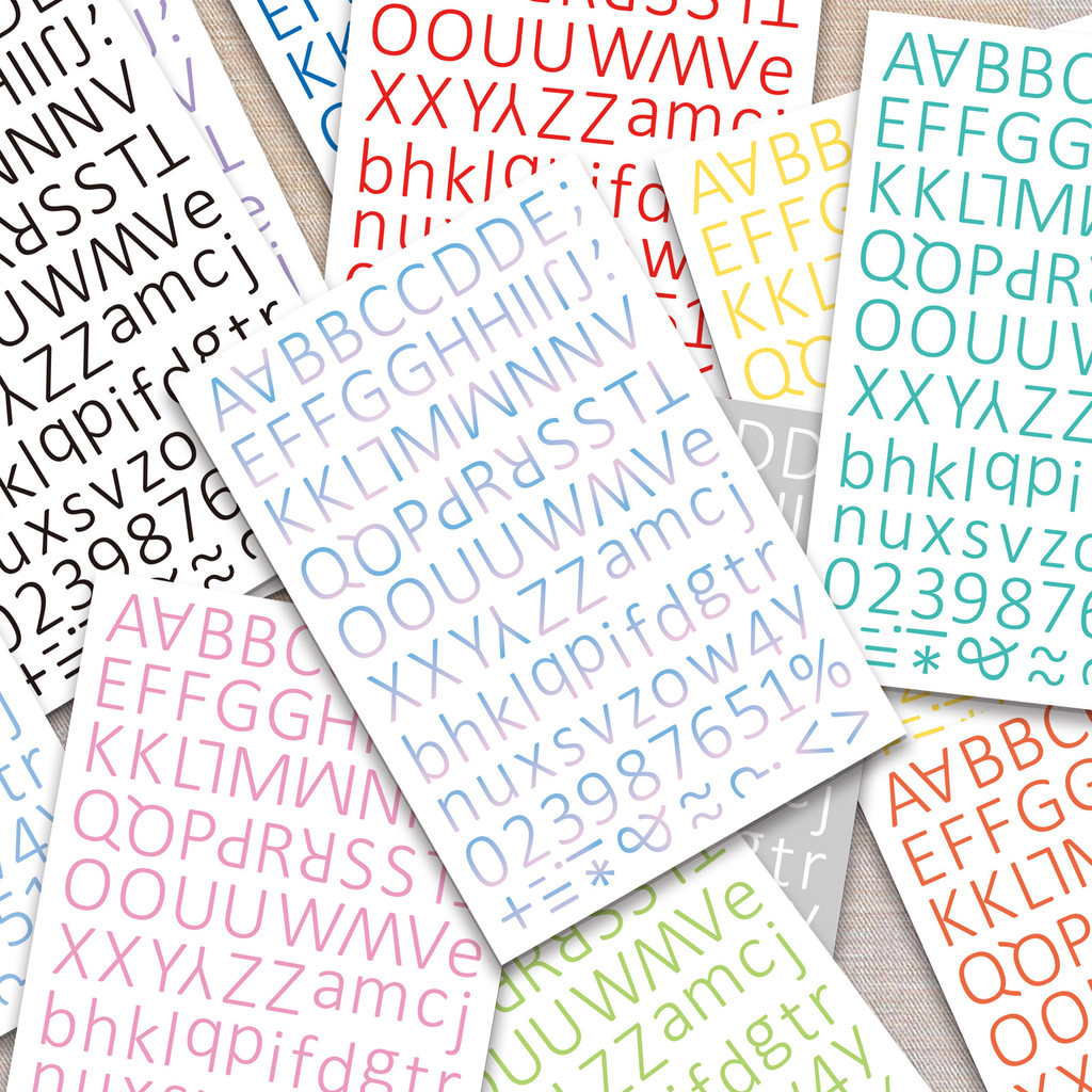 12 Types diy Letter Number Stickers Creative Gift Water Cup Stickers ...