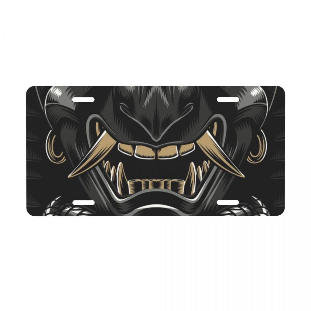 Personalized Japan Samurai Demon Oni License Plate Cover Vanity Tag ...