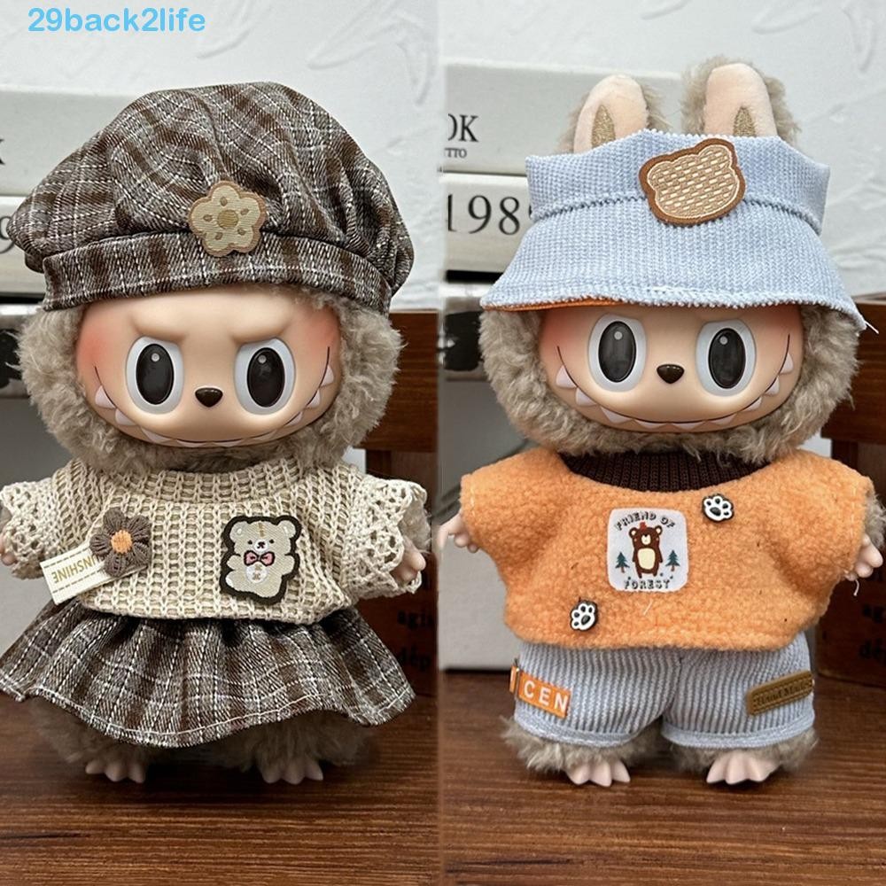 BACK2LIFE 1 set 17cm Labubu Pendant Clothes, Capybara Plush Jumpsuit ...