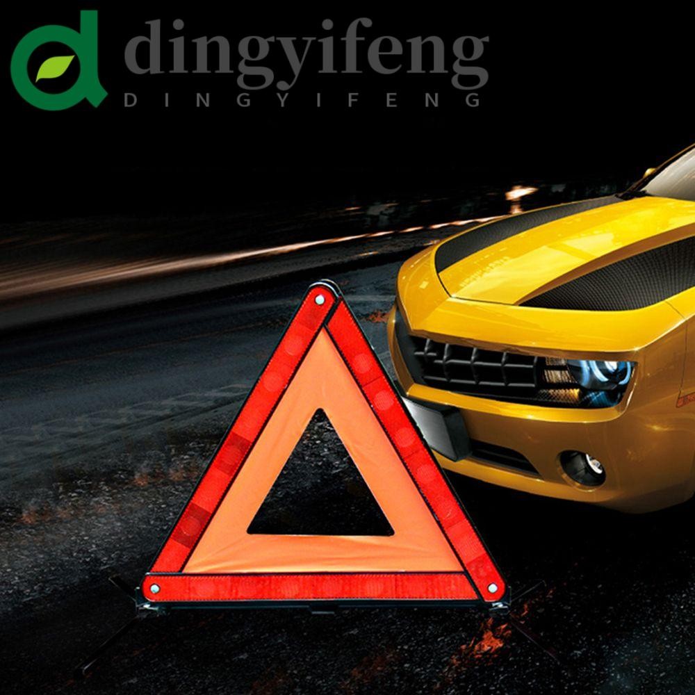DINGYIFENG Warning Parking Sign Road Breakdown Reflective Red Triangle ...