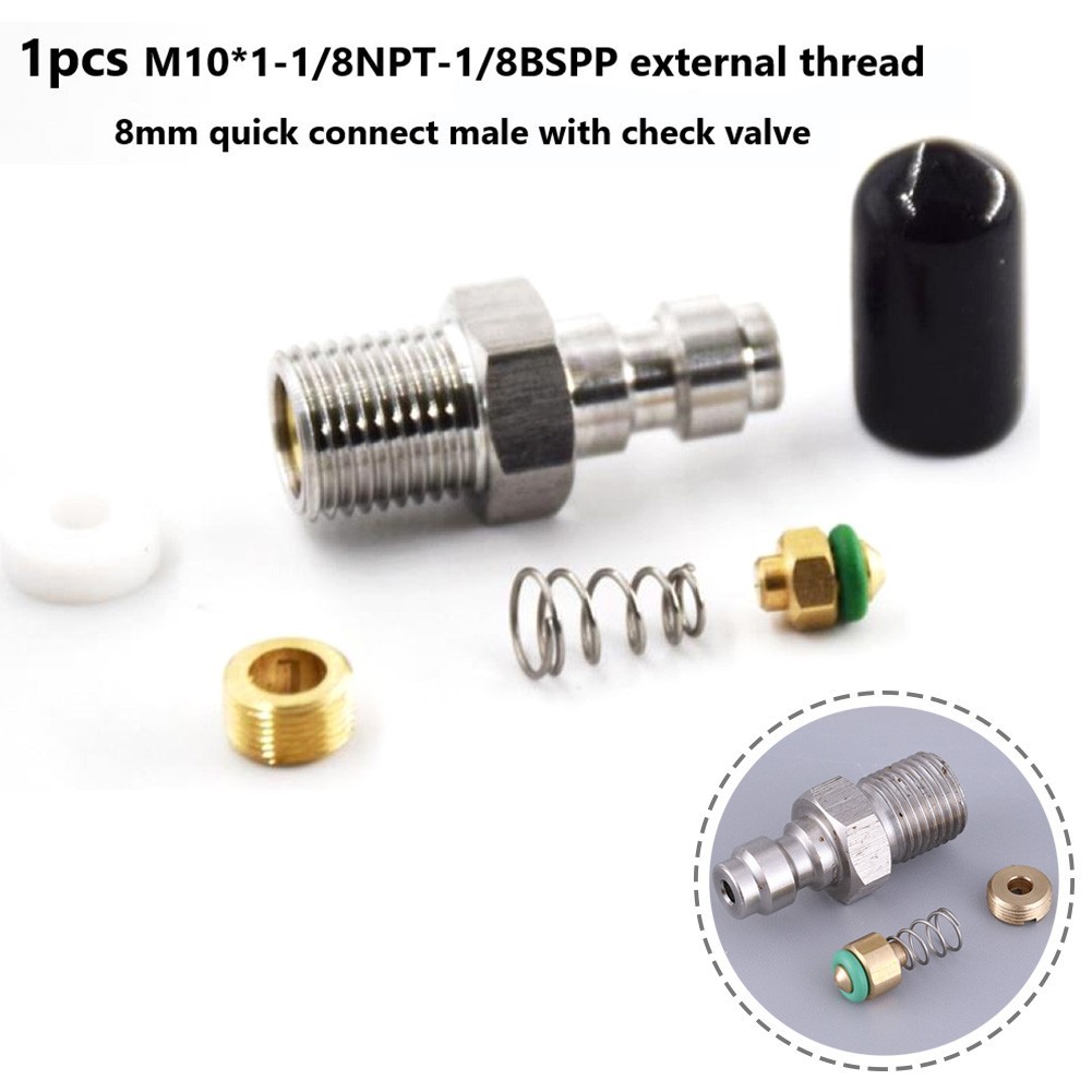 [GRKN] 8mm Male Thread Quick Connect Valve PCP Filling With Valve M10*1 ...
