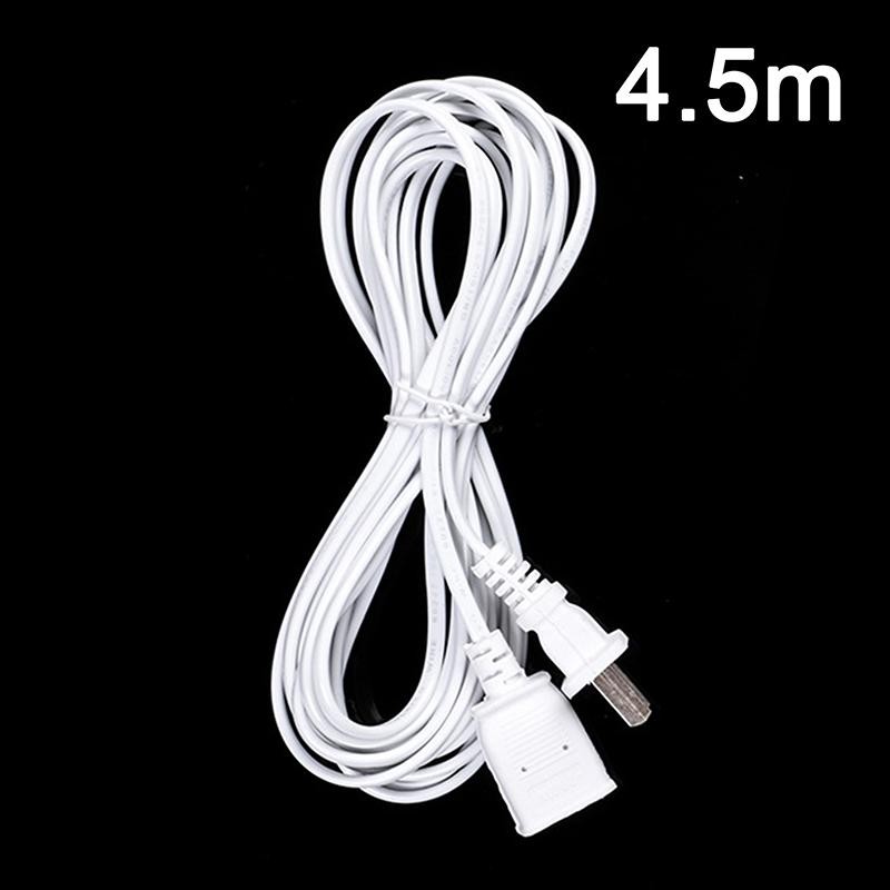 [rangevoyage2] 4.5m AC Power Cord White Line Cables Wire Two-pin US ...