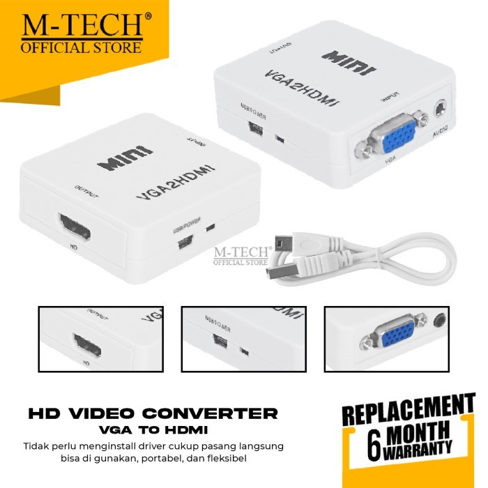 M-tech VGA to HDMI Converter Box | Shopee Malaysia
