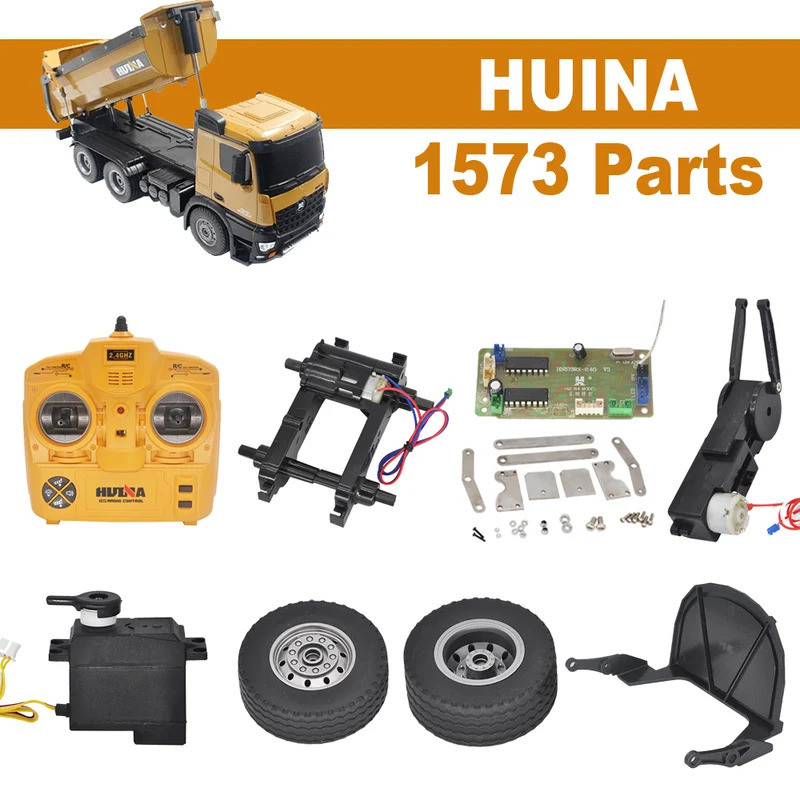 Huina 1573 Push Bucket Gearbox Steering Servo Tire Drive Gearbox ...
