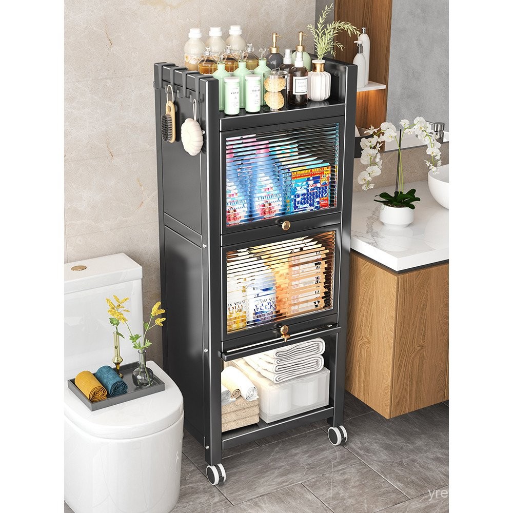 Bathroom Floor-standing Waterproof Locker Bathroom Side Shelf Side ...