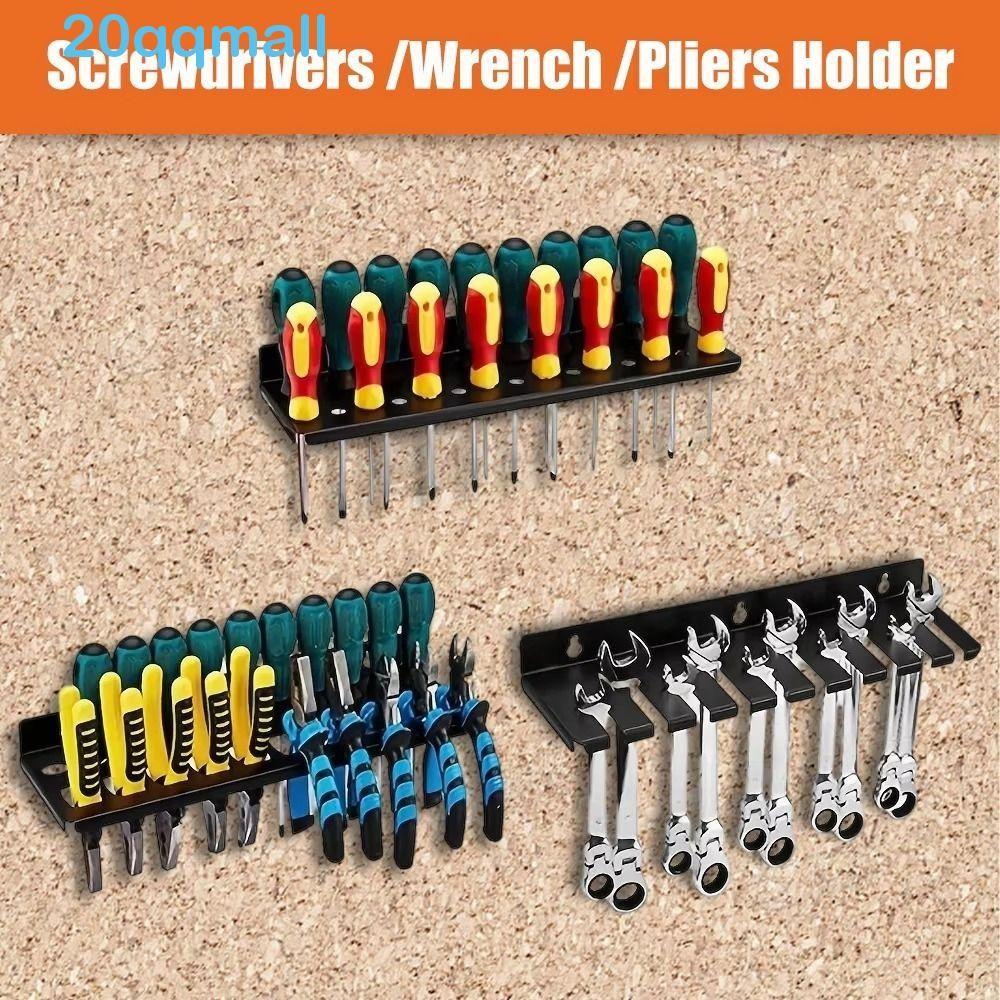 QQMALL Wall Tool Organizer, Wall Mount Screwdriver Organizer Hardware ...