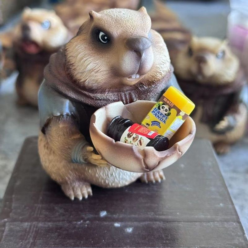 Nezha Chosen Foodie Capybara cute Q-version groundhog figurine 3D model ...