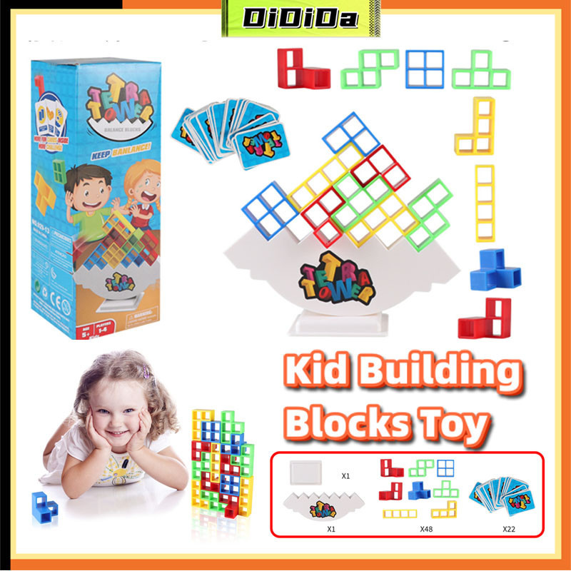 Ready Stock Tetris Tetra Tower Game Stacking Toy Russian Building ...