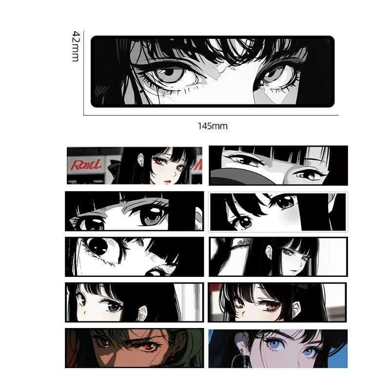 Sglink Reflective Car Sticker JDM Anime Eyes Two-Dimensional Girl Eyes ...