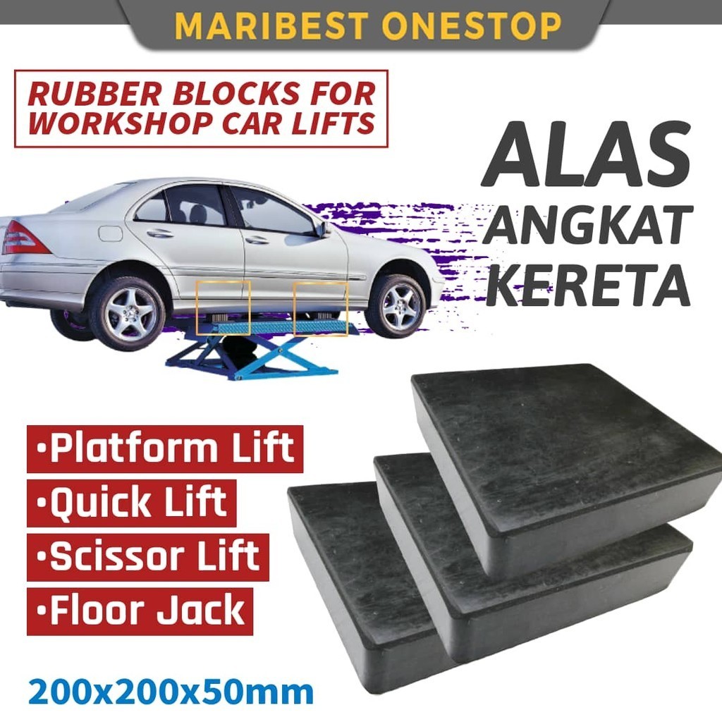 Heavy Duty Rubber Block Car Lift Jack Pad Automobile Lifting Slotted ...