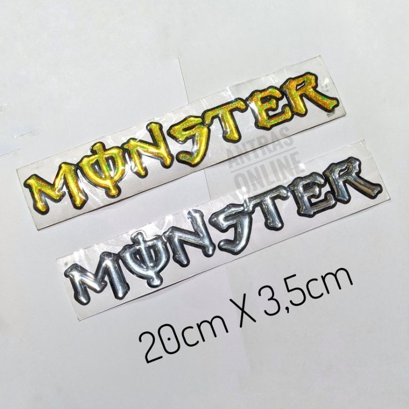 Monster Embossed Emblem - Motorcycle Sticker | Shopee Malaysia