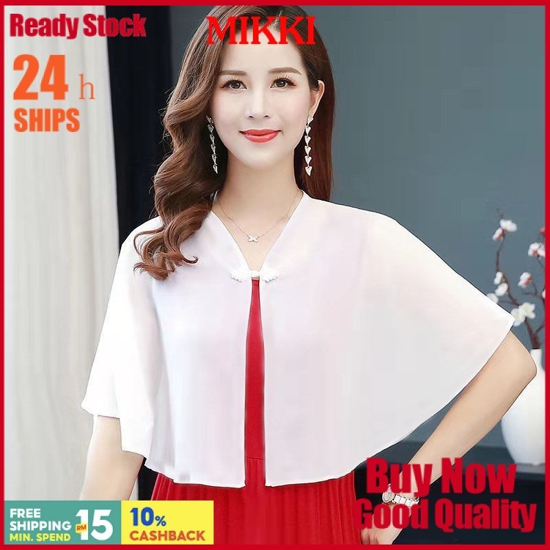 Chiffon Small Cape Women's Summer Short Cover-up Thin Sun Protection ...