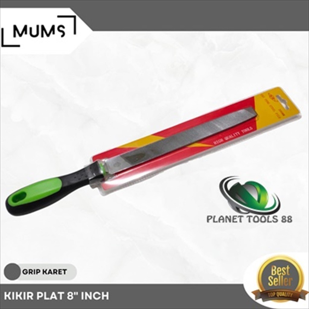 PT88-Flat Coarse Plate Iron File Rubber Handle Fitter Flat File 8 Inch ...