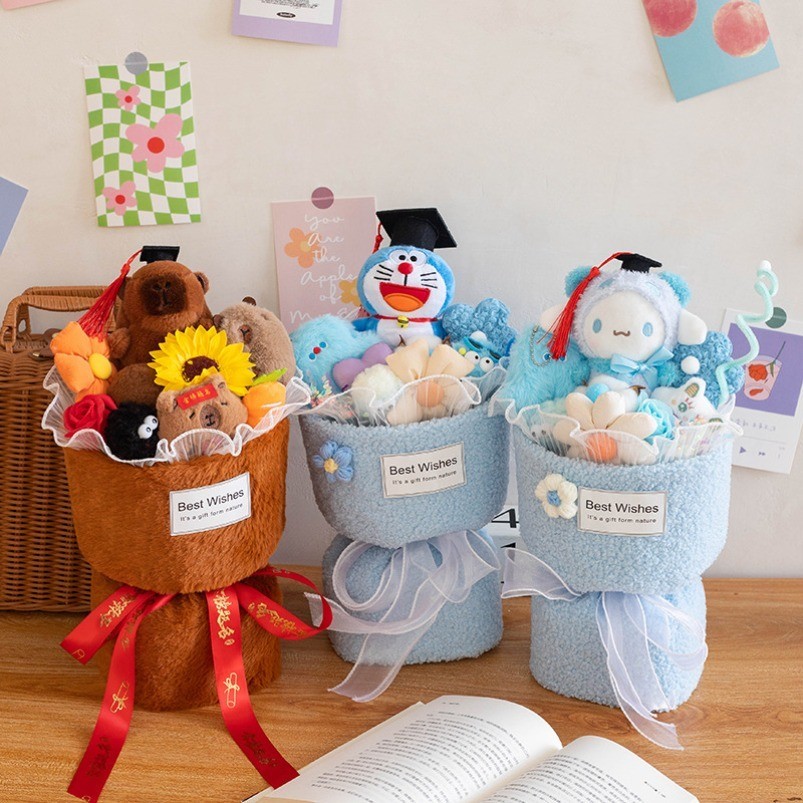 Stuffed Toy A Bouquet of Doctor Bear Capybara Cinnamoroll Kirby KT ...
