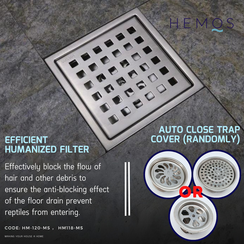 HEMOS FITTING SUS 304 4 INCH HM-116,118,121 6 INCH INDOOR OUTDOOR FLOOR ...