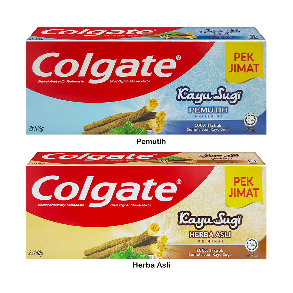 SKM (160gx2) Colgate Kayu Sugi Asli Toothpaste Twin Pack / Ubat Gigi ...