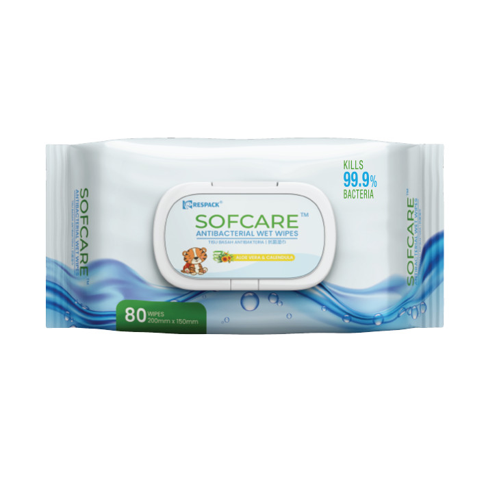 Respack Sofcare Antibacterial Wet Wipes 80's (Exp: 11/2026) | Shopee ...