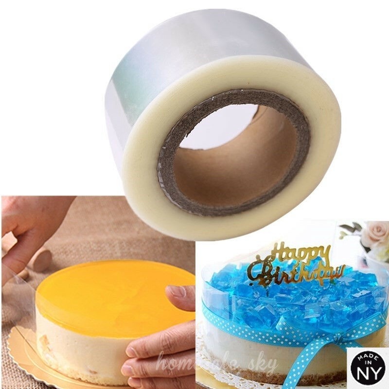 NY 200M Plastic Transparent Mousse Cake Membrane Baking Surrounding ...