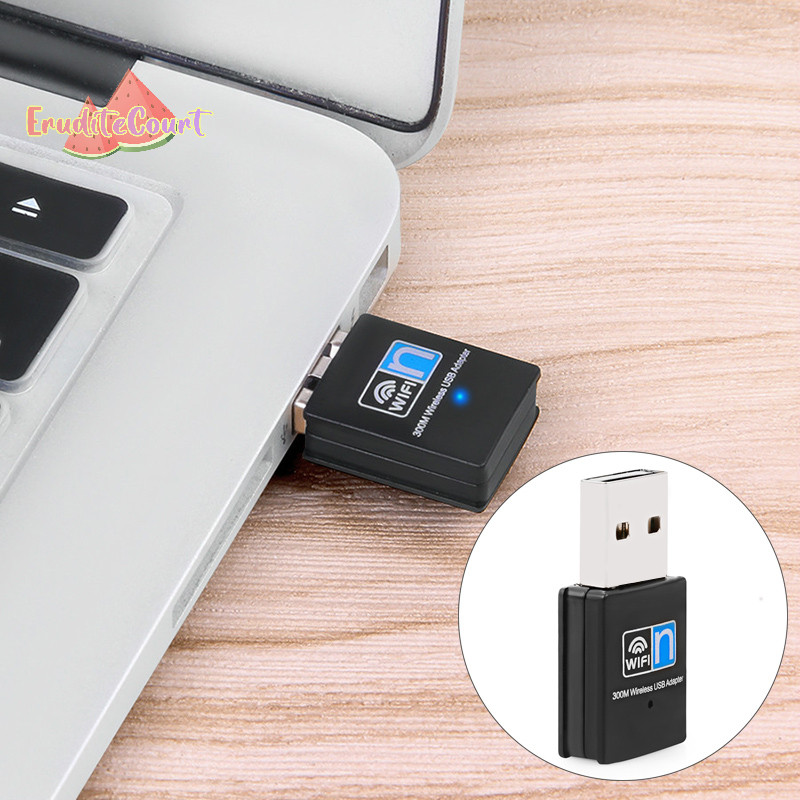 [EruditeCourtM] 300Mbps Mini Wireless USB Wifi Adapter for Desktops ...