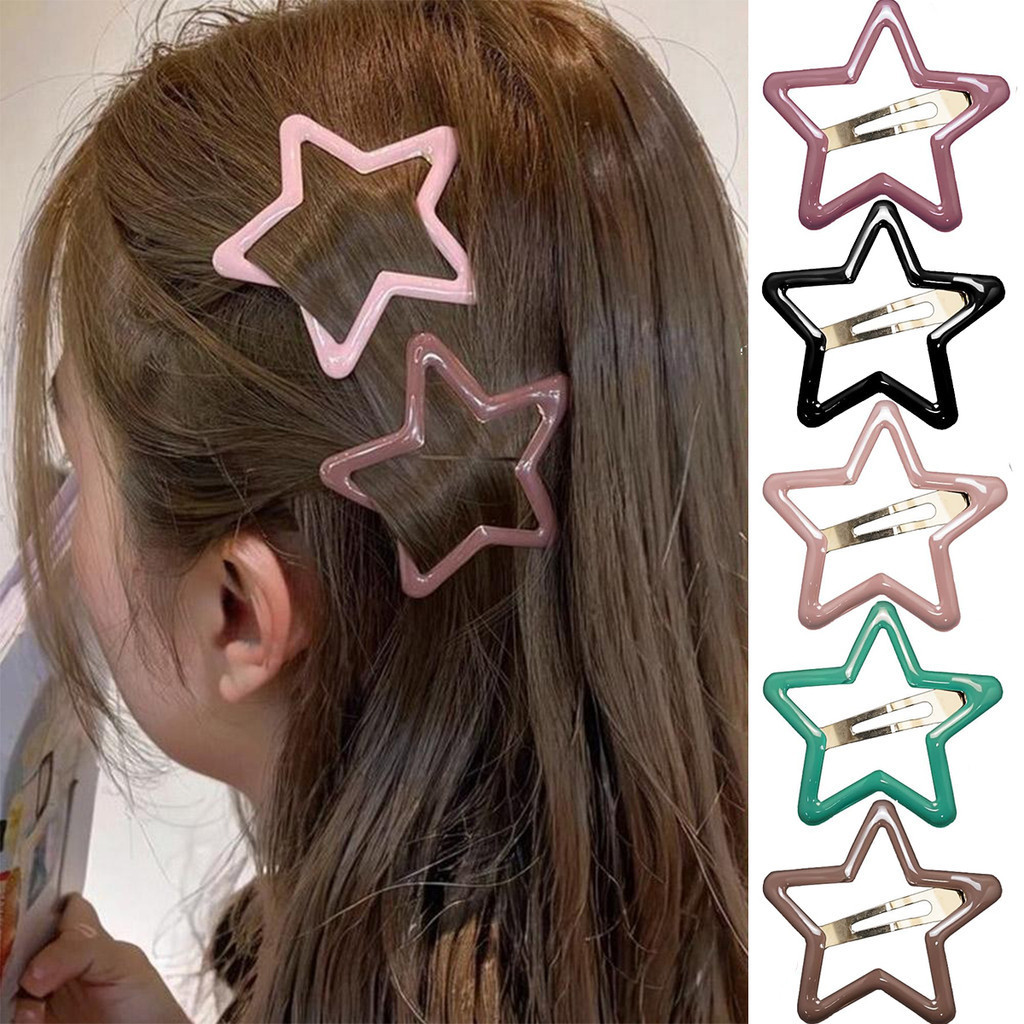 5Pcs Large Star Clips Hair For Girls Non-Slip Hair Clips Star Hair ...