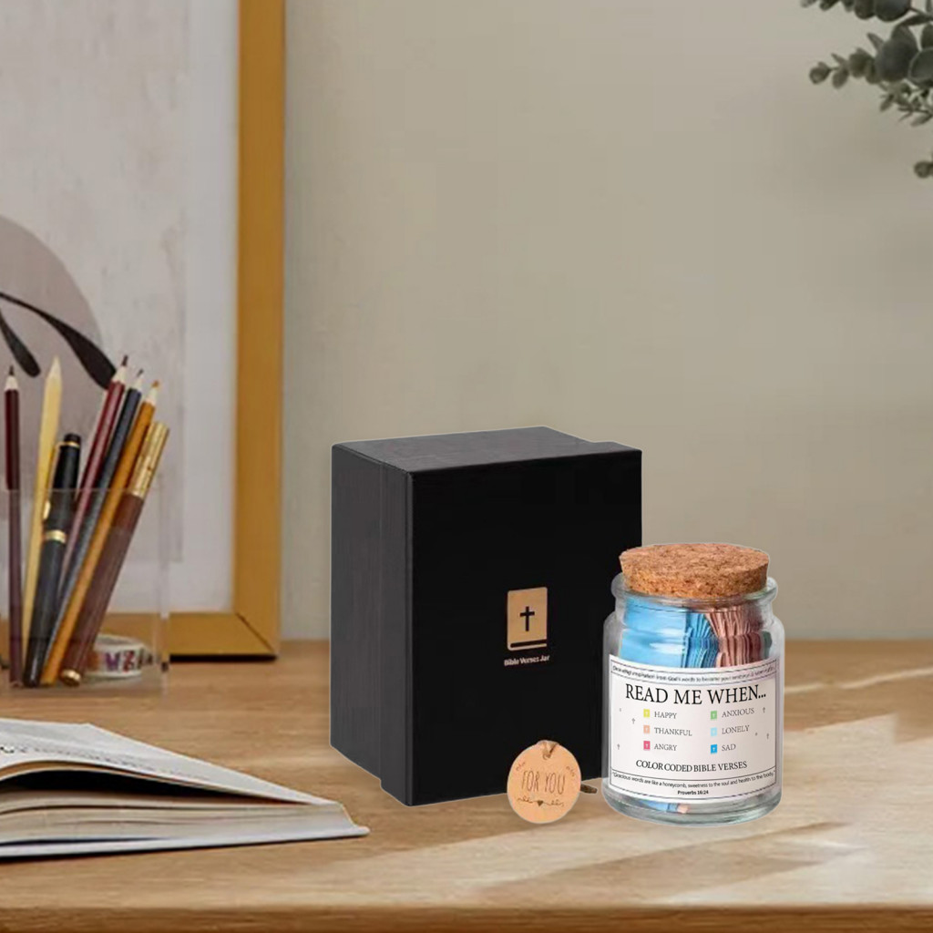 GH| Bible Verse Jar Biblical Wisdom Jar Christian Bible Verse Glass Jar ...
