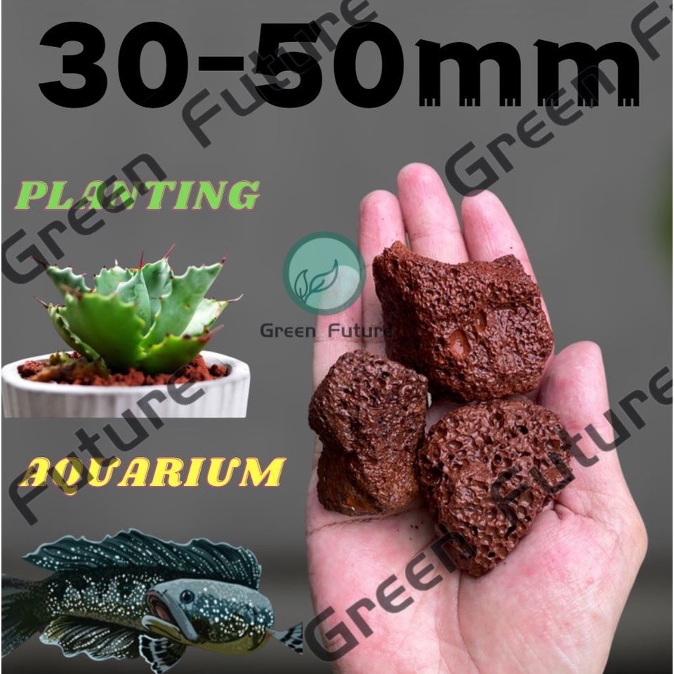 30-50MM Red Lava Rock PASIR MALANG Volcanic Stone Bio Filter Media ...